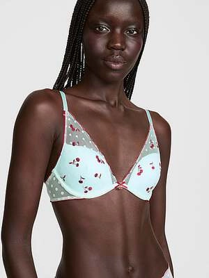 Pink Wink™ Lightly Lined Plunge Bra - Blue