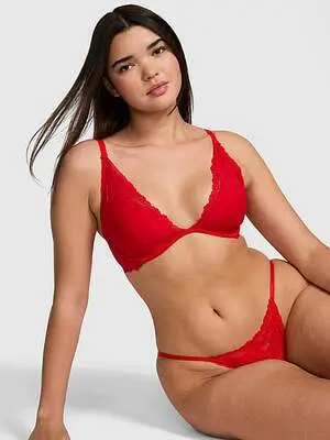 Pink Wink Wink™ Lightly Lined Plunge Bra - Red