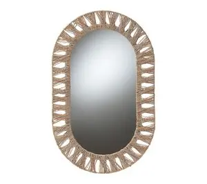 BALI & PARI Geona Metal And Seagrass Wall Accen T Mirror - One-color