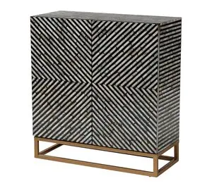 BAXTON STUDIO Belenus Black Mother Of Pearl Sto Rage Cabinet - One-color