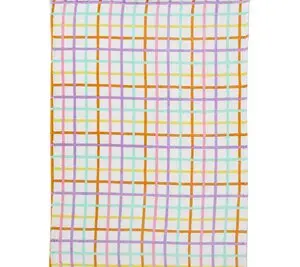 HALLMARK Multicolor Chromatic Grid 50' X 70' Pl Ush Throw Blank
