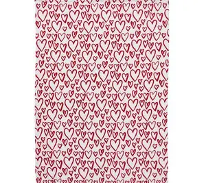 HALLMARK Red/white Heartstring 50' X 70' Plush Throw Blanket
