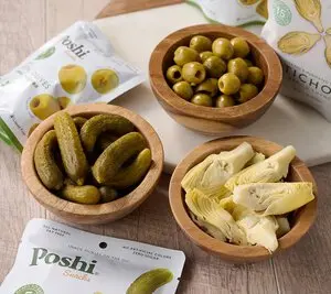 POSHI 12 Snack Bags Green Olives & Pickles & Artichokes - One-color