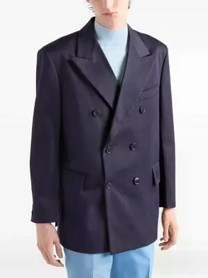 Prada Double-breasted Peak-lapel Blazer