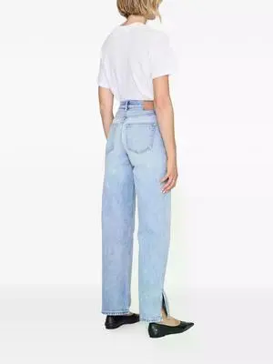 ANINE BING Roy Side Slit Straight-leg Jeans