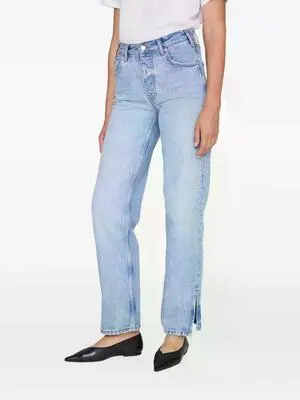 ANINE BING Roy Side Slit Straight-leg Jeans