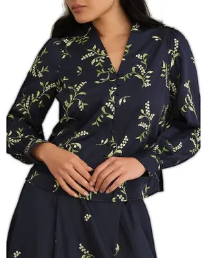 HOBBS LONDON Annie Floral Embroidered Top