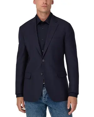 Boggi Milano Herringbone Stretch Wool Sport Coat