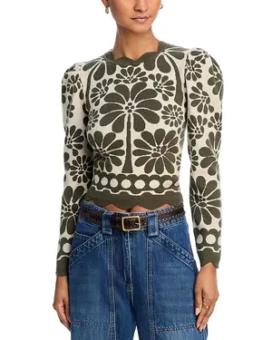 Farm Rio Palermo Cropped Knit Top