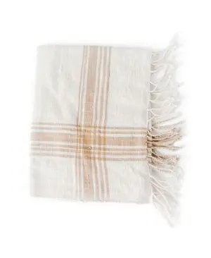 CREATIVE WOMEN Cabin Hatch Cotton Hand Towel - Beige