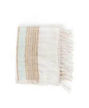 CREATIVE WOMEN Camden Cotton Hand Towel - Sand/azure