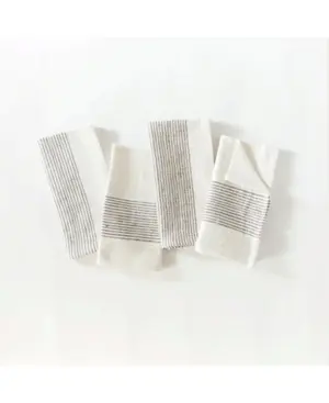 CREATIVE WOMEN Riviera Cotton Napkins, Set Of 4 - Grey