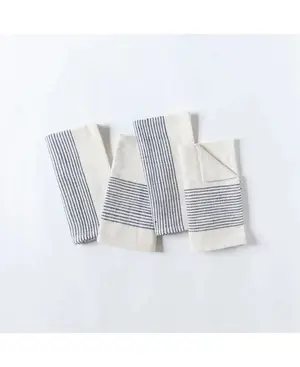 CREATIVE WOMEN Riviera Cotton Napkins, Set Of 4 - Navy