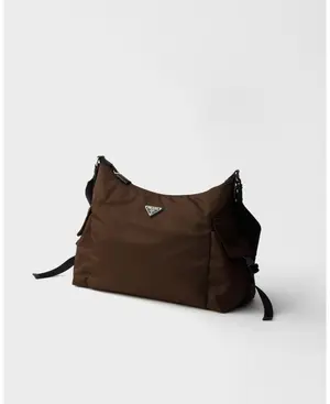 Prada Re-nylon And Leather Bag - Brown