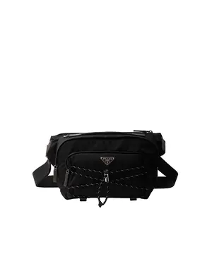 Prada Speedrock Re-nylon And Leather Shoulder Bag - Black