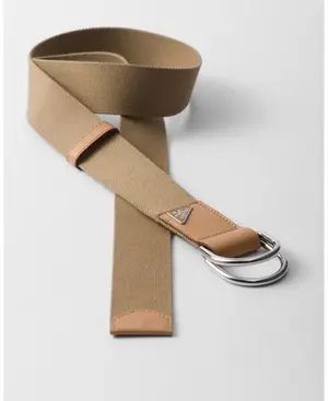 Prada Cotton Belt With Enameled Logo