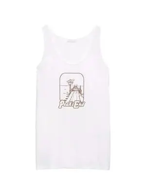 Prada Printed Vest - White