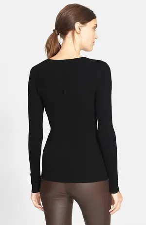 Theory Mirzi Rib Knit Merino Wool Sweater