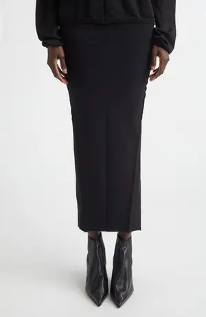 Rick Owens Pillar Compact Knit Maxi Skirt