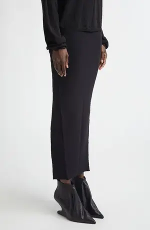 Rick Owens Pillar Compact Knit Maxi Skirt