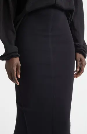 Rick Owens Pillar Compact Knit Maxi Skirt