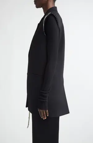 Rick Owens Raw Edge Wool Vest