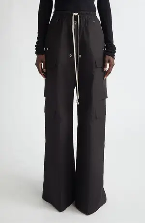 Rick Owens Cargobelas Cotton Cargo Pants - Black