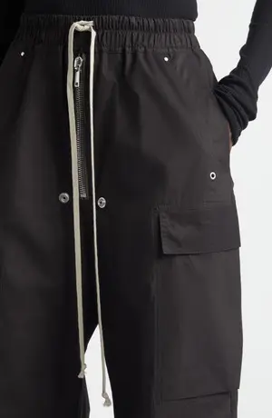 Rick Owens Cargobelas Cotton Cargo Pants - Black