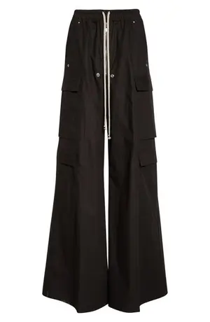 Rick Owens Cargobelas Cotton Cargo Pants - Black