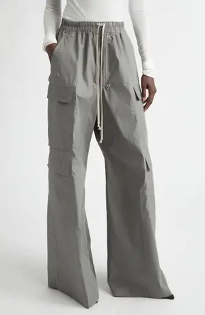 Rick Owens Cargobelas Cotton Cargo Pants - Grey