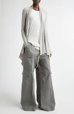 Rick Owens Cargobelas Cotton Cargo Pants - Grey