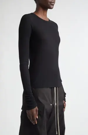 Rick Owens Crop Rib Long Sleeve T-shirt