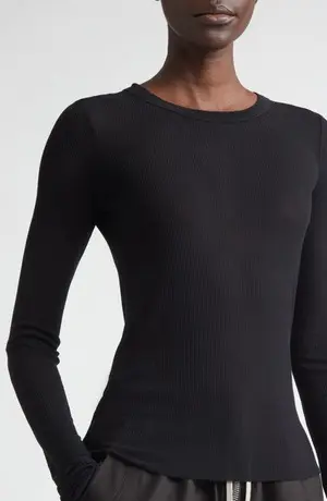 Rick Owens Crop Rib Long Sleeve T-shirt