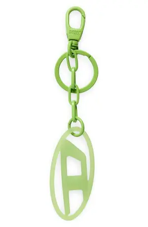 DIESEL® Oval D Key Ring Bag Charm - Green