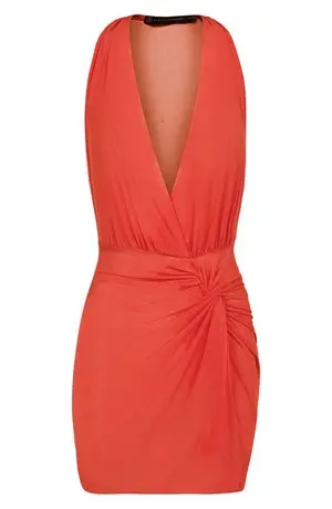 VIX PAULA HERMANNY Karina Semisheer Stretch Mesh Cover-up Minidress - Summerbloom