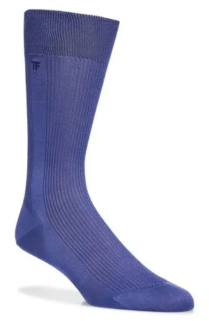 TOM FORD Ribbed Silk Crew Socks