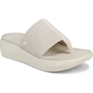 Vionic Aqua Woven Flip Flop - Ivory