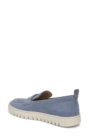 Vionic Uptown Perf Penny Loafer - Pacific Blue