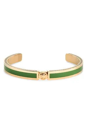 Versace Enamel Cuff Bracelet - Versace Gold Green Grass