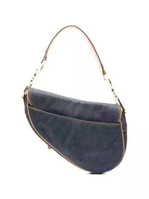 Dior 2002 Denim Saddle Bag