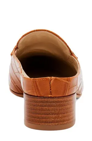 AMALFI BY RANGONI Adepto Croc Embossed Mule - Nocciola Cocco Bengali