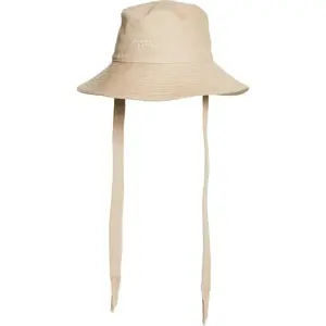 Isabel Marant Shaley Logo Embroidered Bucket Hat - Sahara