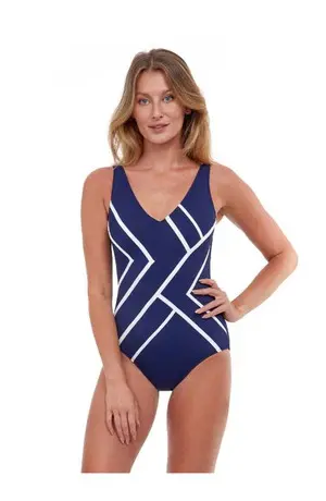 GOTTEX Mirage Full Coverage V-neck One-piece