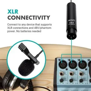 MOVO Lv4-o Omnidirectional Xlr Lavalier Microphonephantom Powered