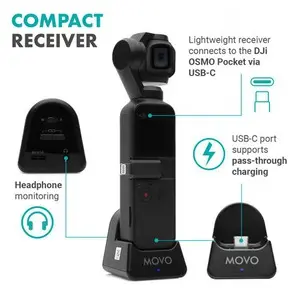 MOVO Edge-op-duo Dual Wireless Lavalier Microphone For Osmo Pocket 1 And 2