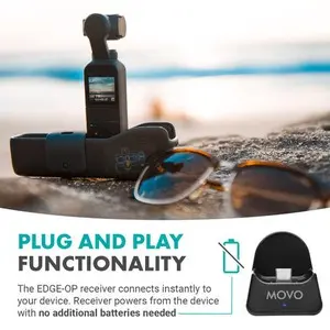 MOVO Edge-op-duo Dual Wireless Lavalier Microphone For Osmo Pocket 1 And 2