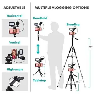 MOVO Usb-c Vlogging Kit For Iphone 15 And Up With Fullsize Tripod