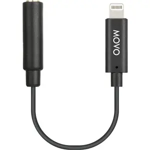 MOVO Ima-1 Microphone Adapter Cable3.5mm Trrs To Lightning Connectorcompatible With Ios Devices - Black