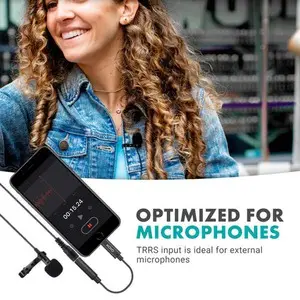 MOVO Ima-1 Microphone Adapter Cable3.5mm Trrs To Lightning Connectorcompatible With Ios Devices