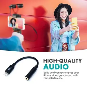 MOVO Ima-1 Microphone Adapter Cable3.5mm Trrs To Lightning Connectorcompatible With Ios Devices
